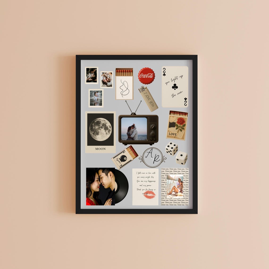 Editable Matchbook Poster Canva Template, Custom Matchbox Art Printable ...