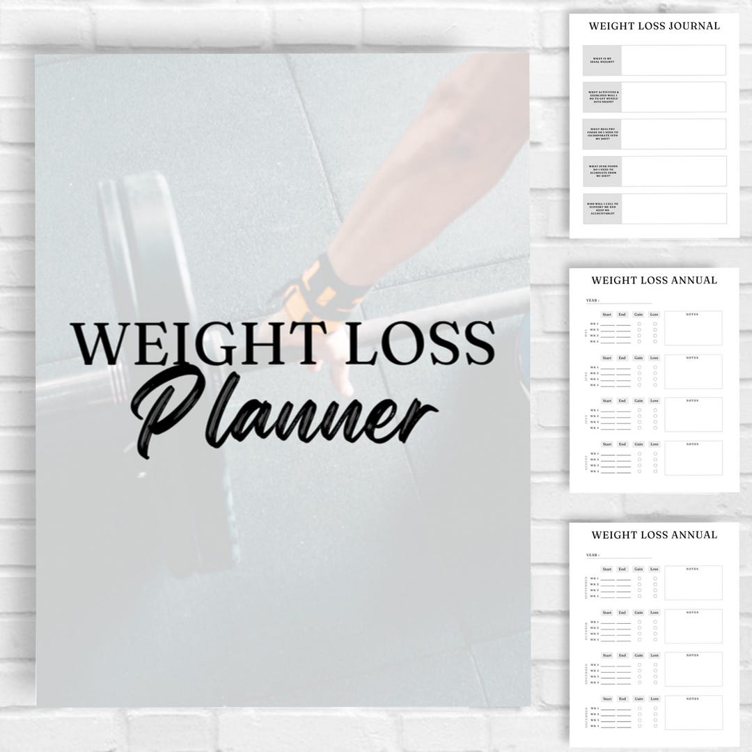 Printable Weight Loss Planner | Fitness, Meal & Diet Tracker (PDF) - Etsy