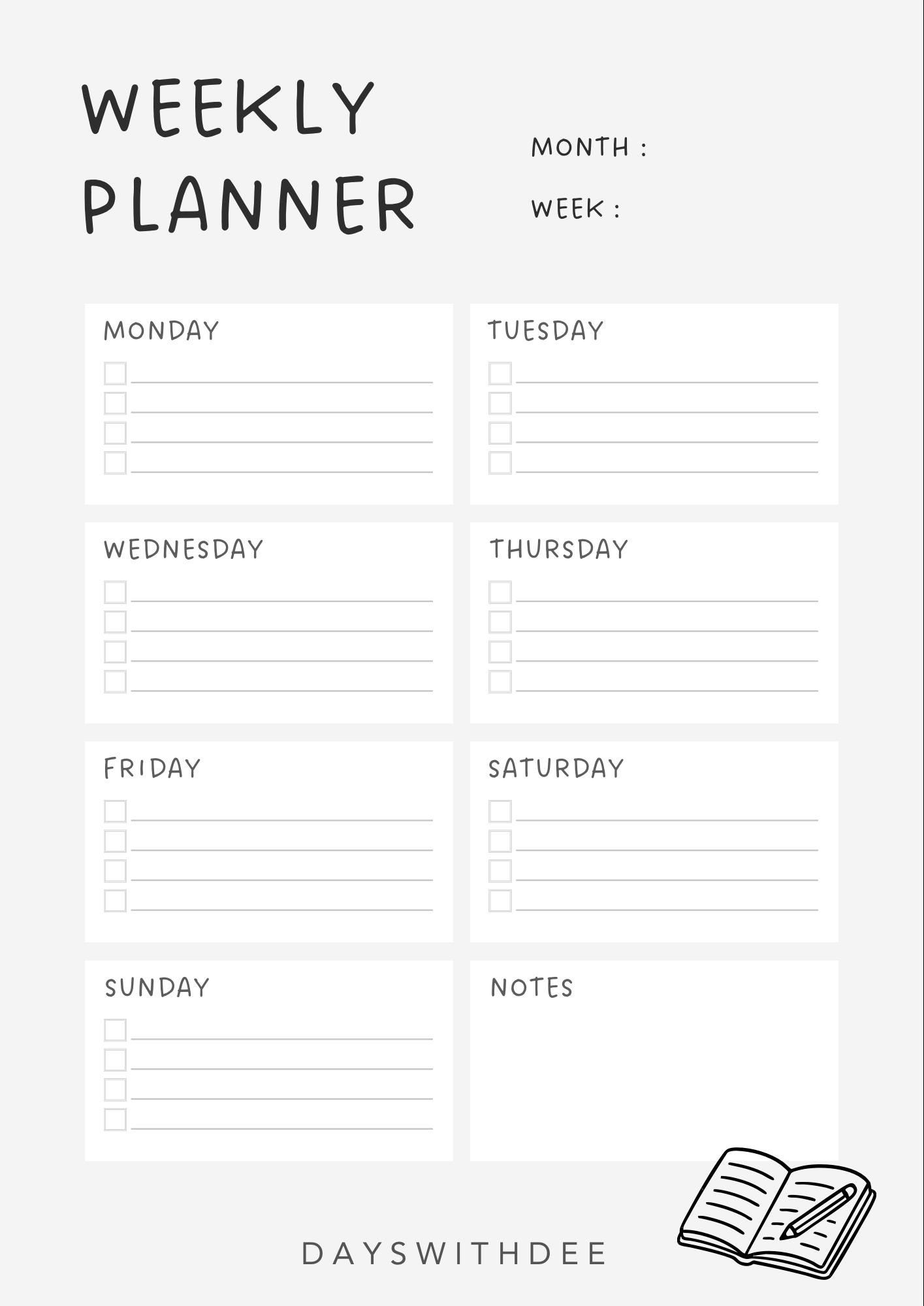 GCSE Study Planner: Hyperlinked iPad Journal (PDF) Studee Planner - Etsy