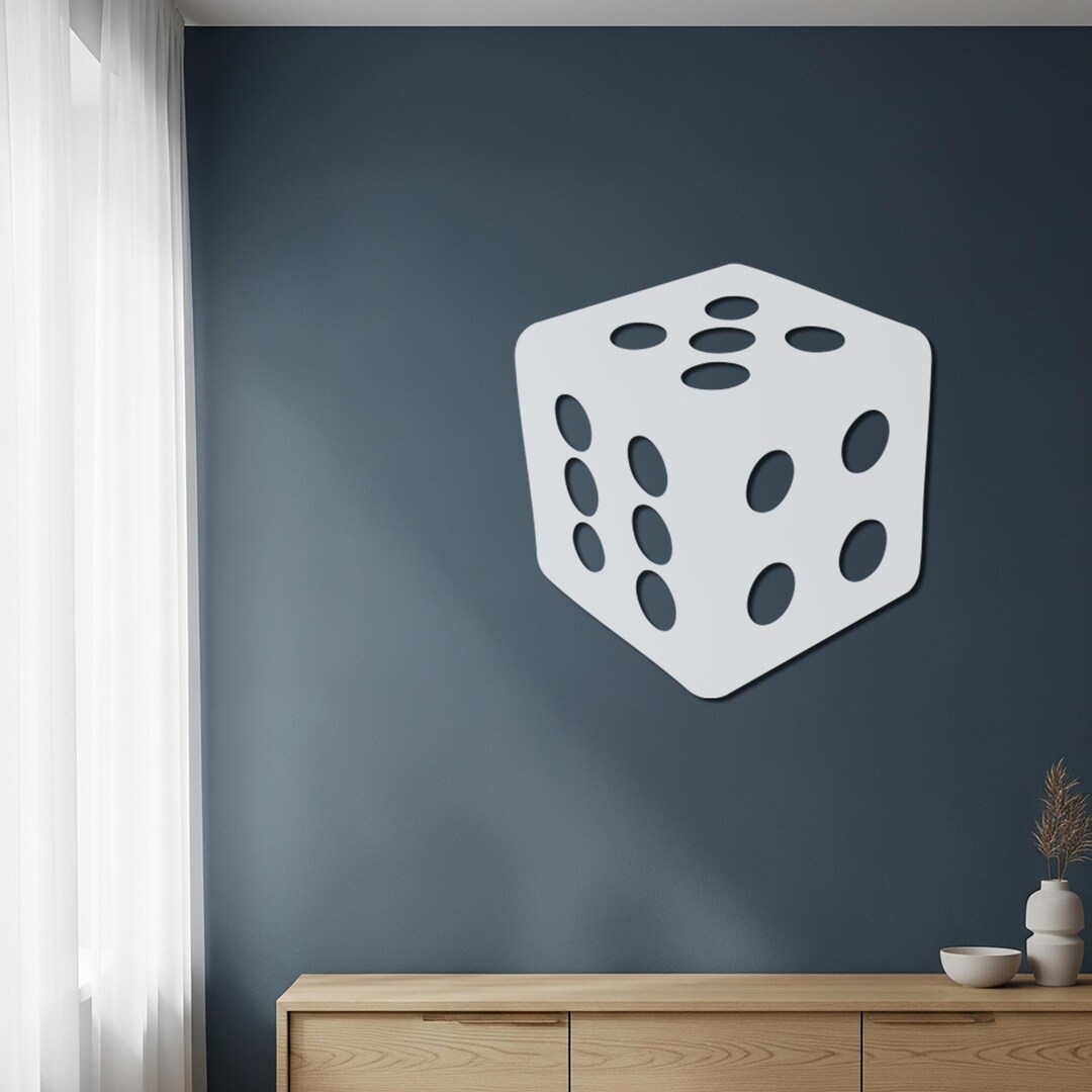 Dice Metal Wall Art, Game Room Decor, Casino Sign, Poker Wall Sign ...
