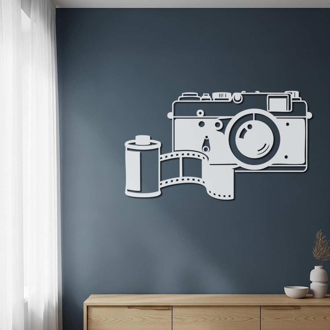 Vintage Camera Wall Art, Film Camera Metal Decor, Photographer Gift ...
