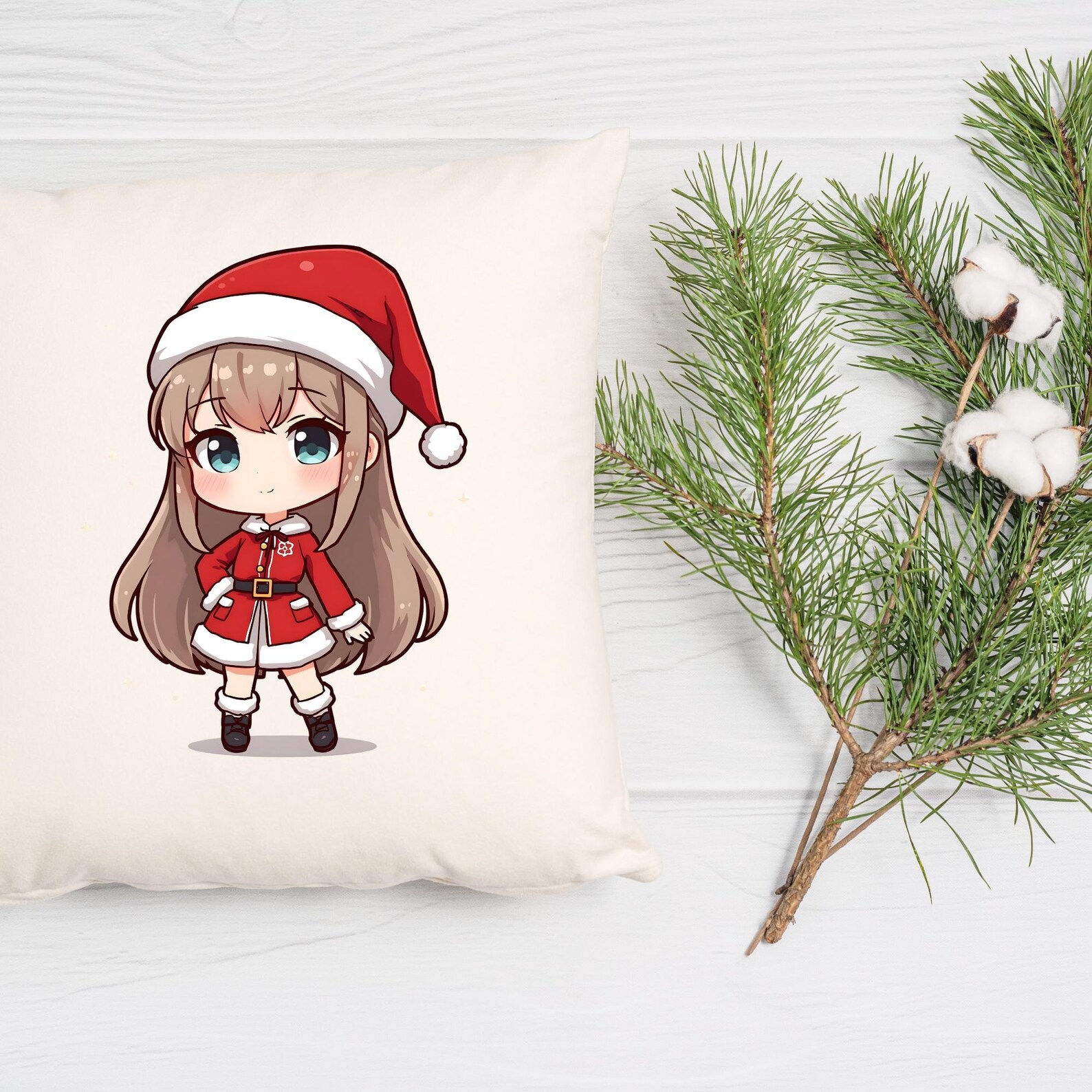 Kawaii Christmas Girl Clip Art PNG Bundle | Holiday Stickers (digital ...