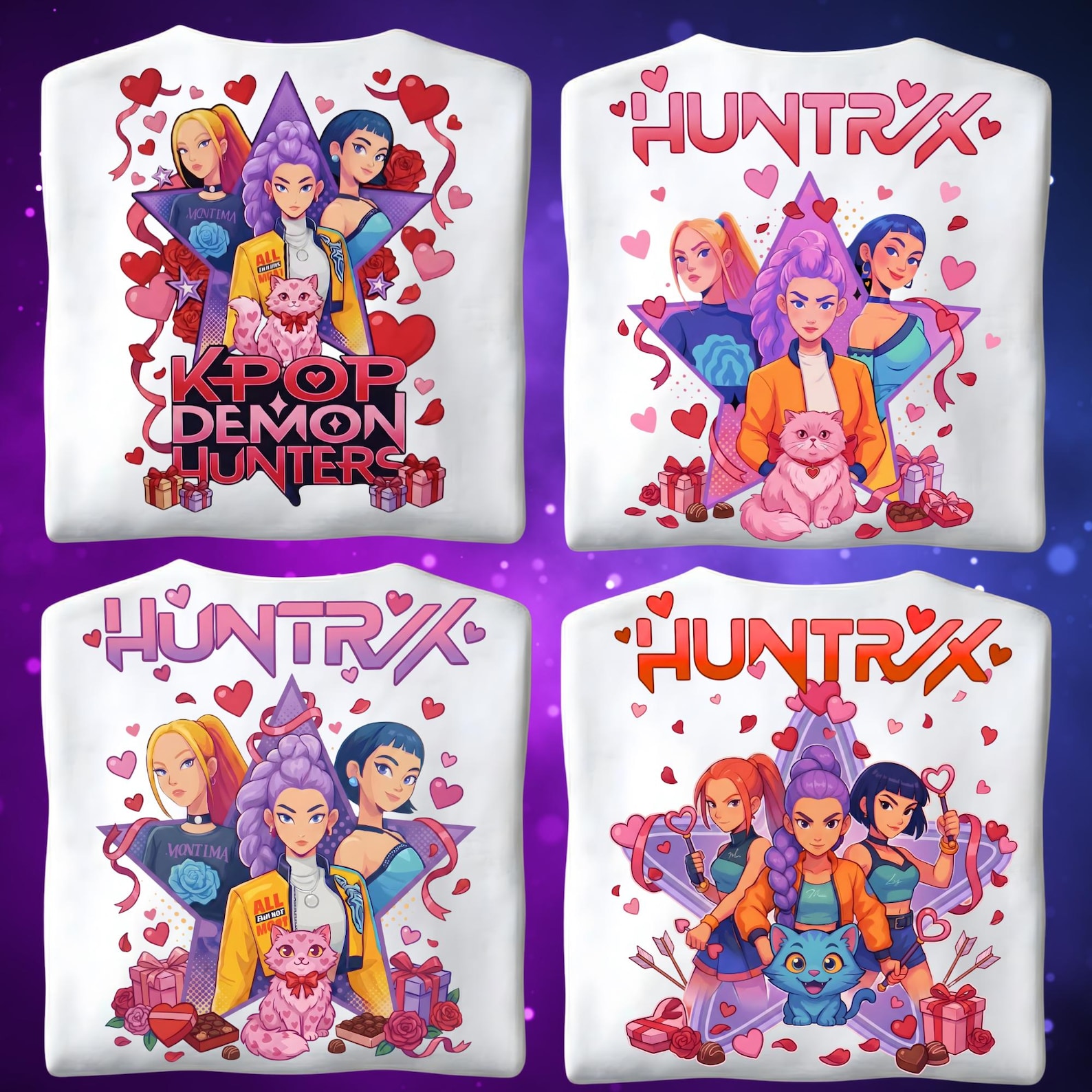K-pop Demon Hunter PNG Bundle, Huntrix Anime Girl Group, Fantasy Slayer ...