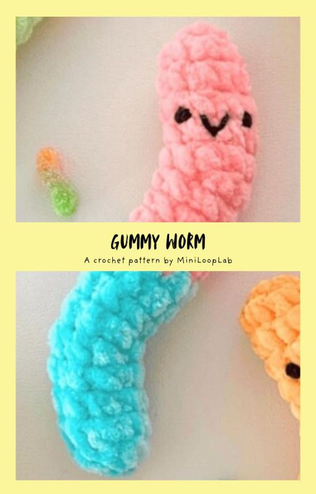 Gummy Worm Crochet Pattern - Etsy