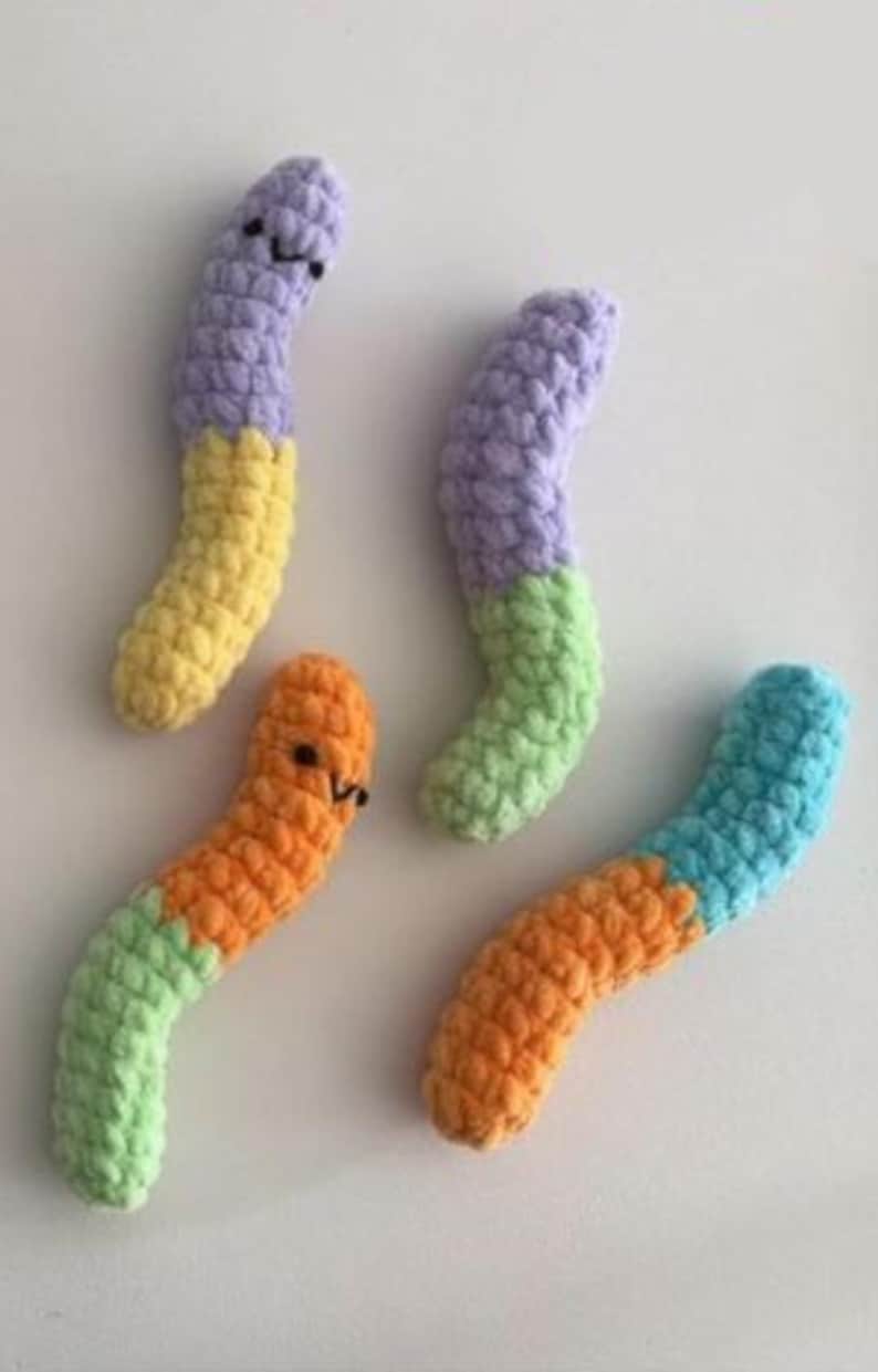 Gummy Worm Crochet Pattern - Etsy