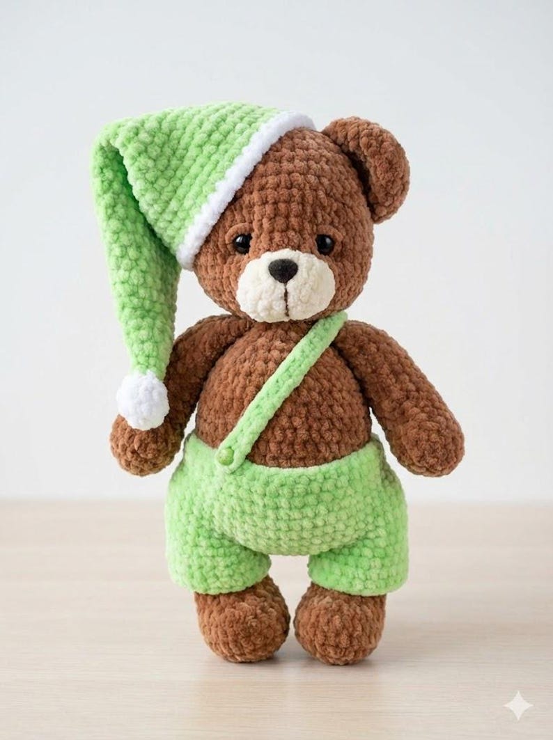 Sleeping Bear Crochet Pattern PDF | Teddy Bear Amigurumi | Plush Crochet Toy Pattern | Baby ...