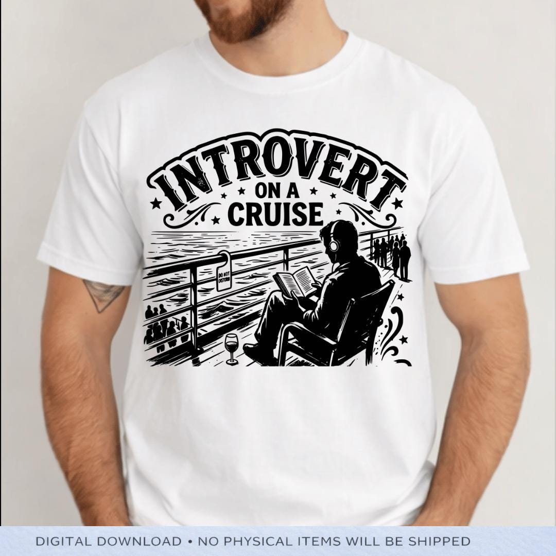 Introvert on A Cruise PNG: Funny Vacation Humor Socially Awkward SVG ...