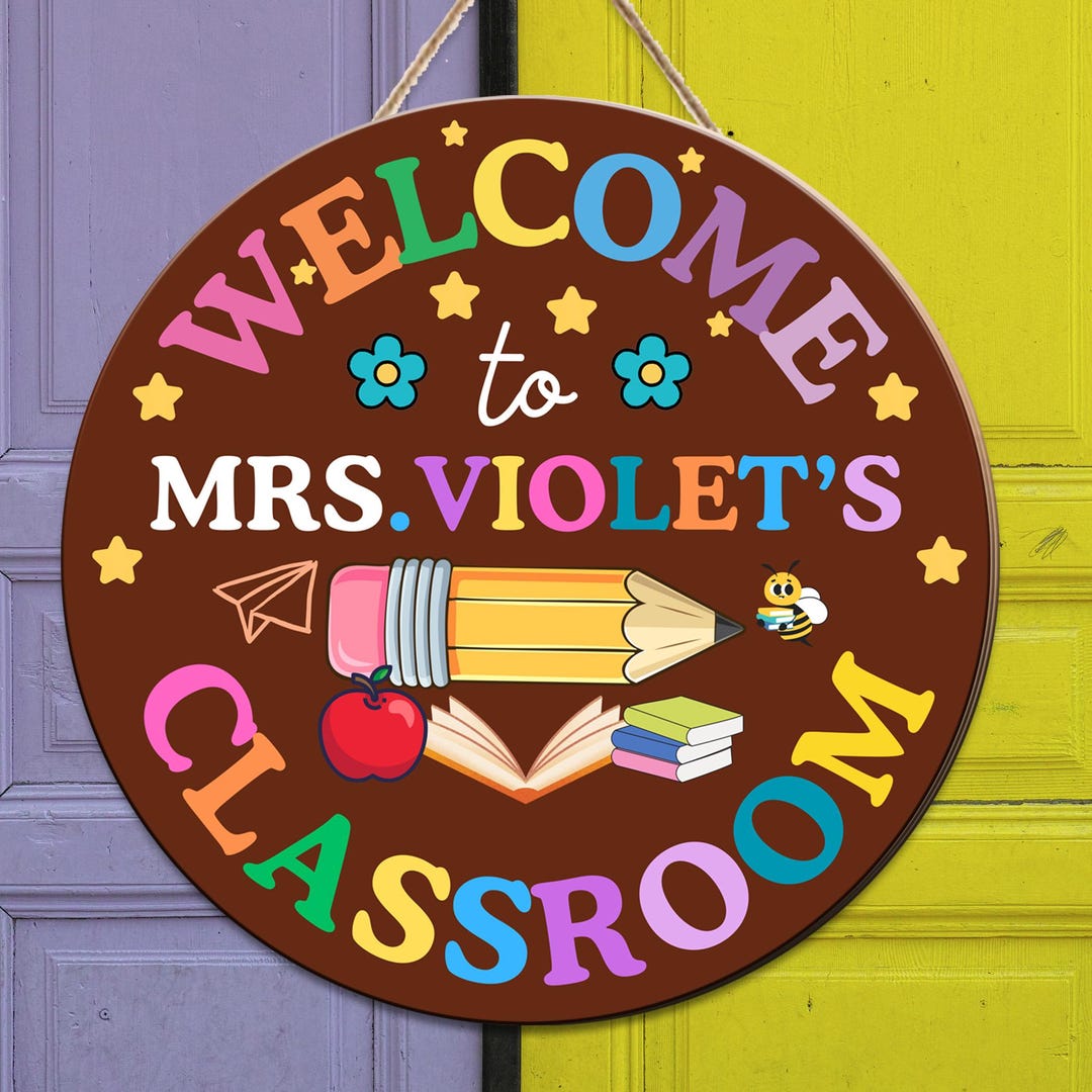 Personalized Classroom Welcome Sign, Teacher Gift, MDF Wood - Etsy