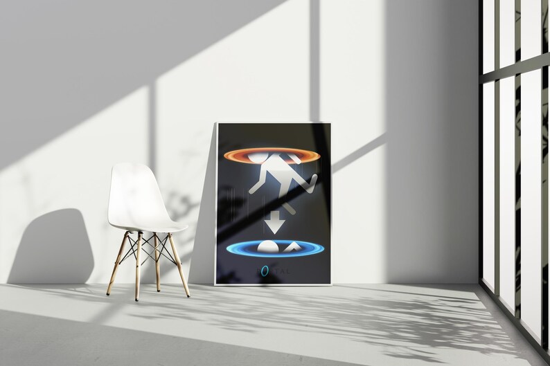 Portal Poster | Game Poster | Video Game Minimalist Portal Wall Art ...