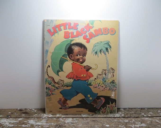 Little Black Sambo Cloth-like Book Ethel Hays Sambo Book 1942 Black ...