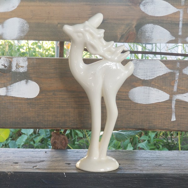 White Ceramic Deer - Etsy