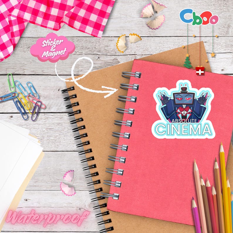 Hazbin Hotel Vox Sticker, Absolute Cinema, Waterproof Vinyl Decal - Etsy