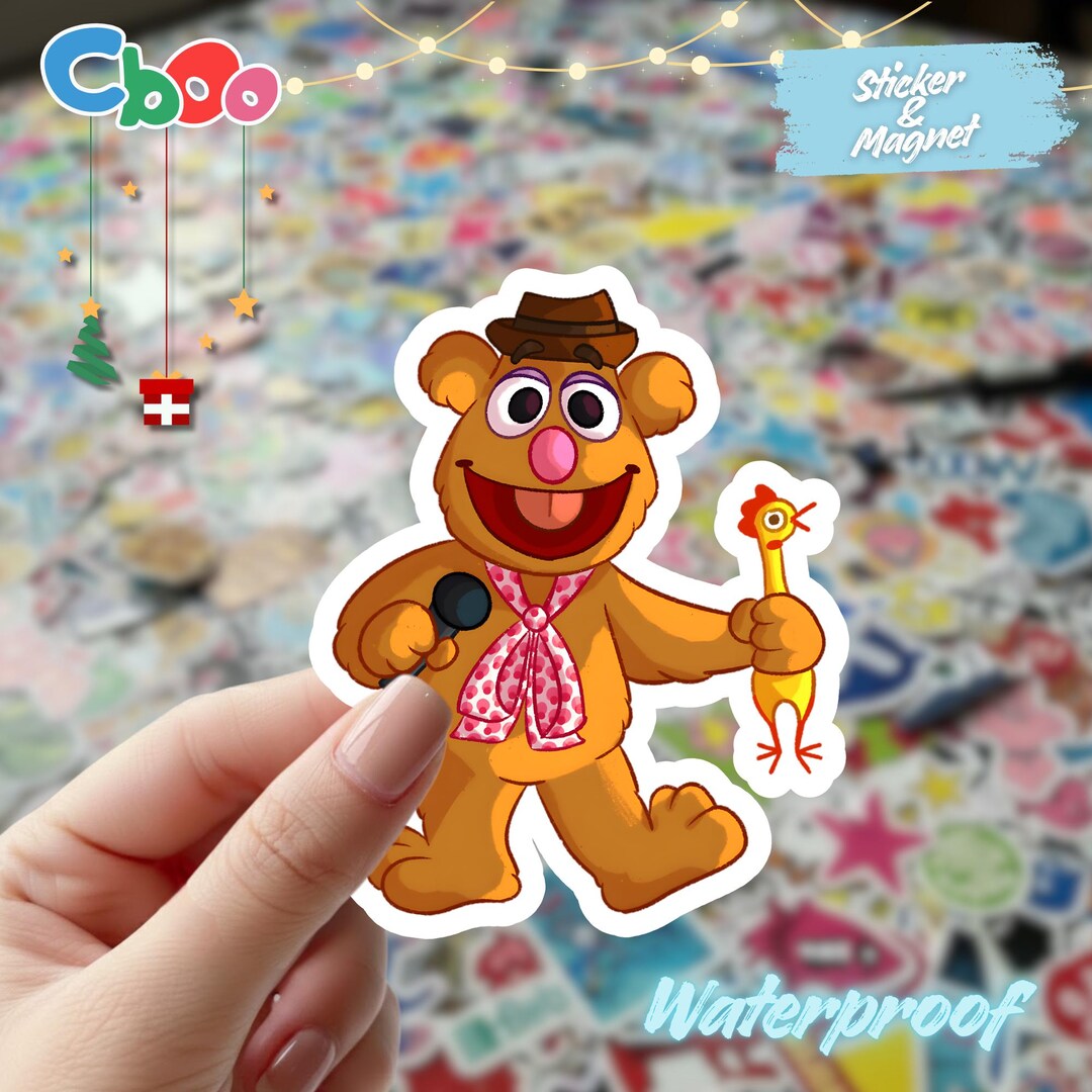 Fozzie Bear Muppets Sticker | Wocka Wocka Funny Decal | Christmas ...