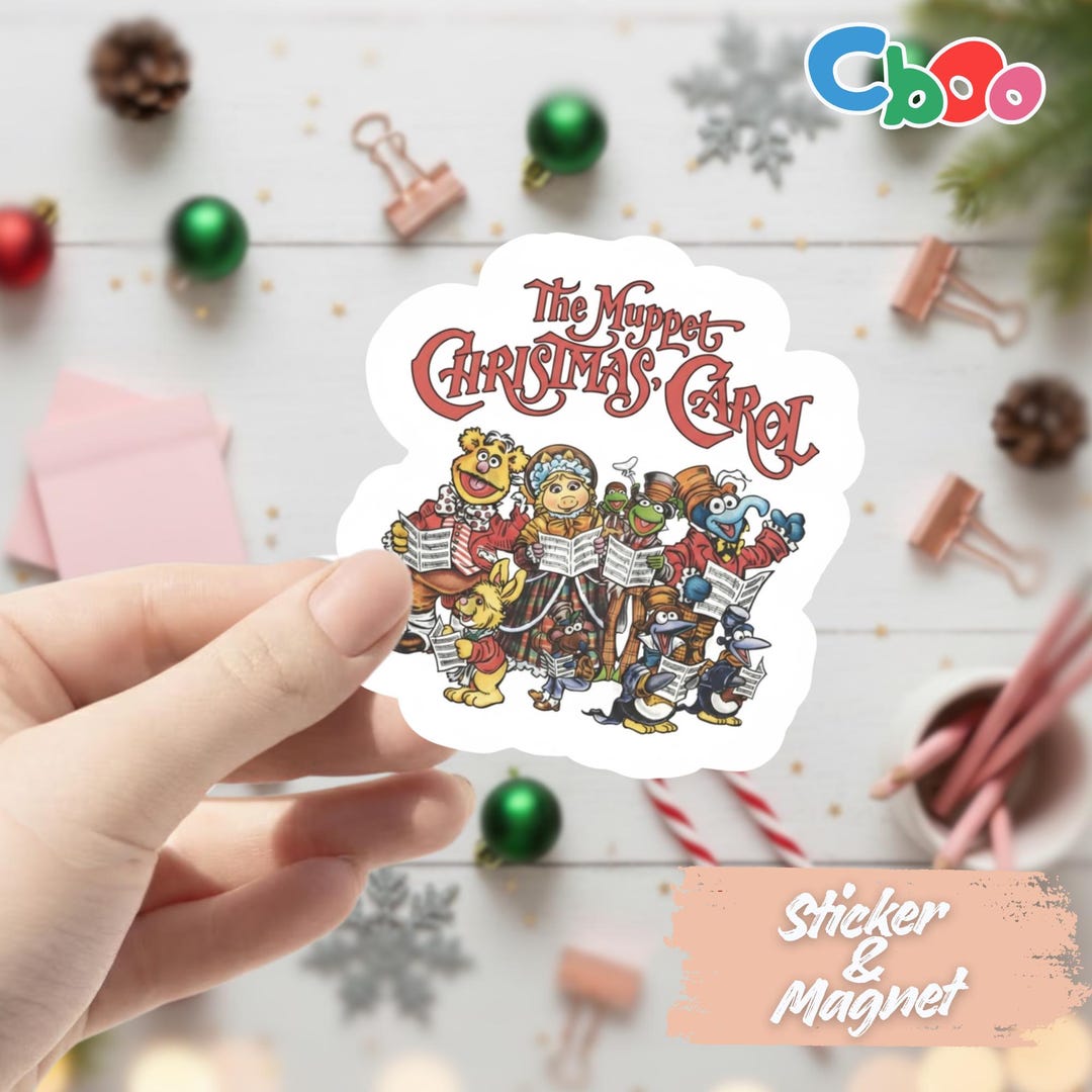 Muppet Christmas Carol Sticker | Caroling Muppets Decal | Retro Holiday ...