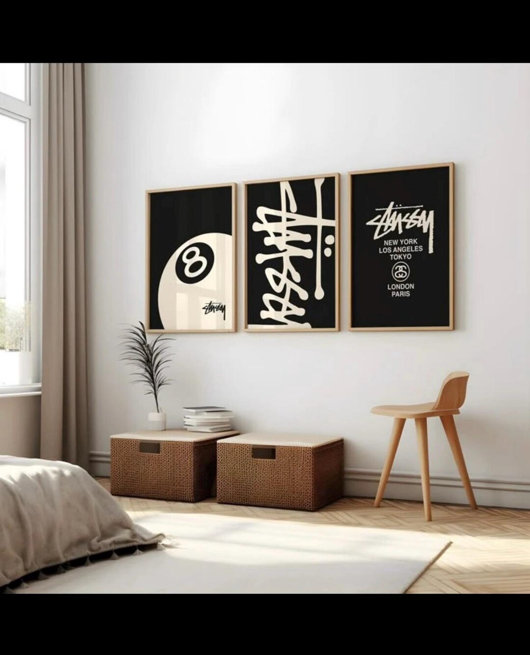 Set of 3 Stussy Posters Wall Art Hypebeast - Printed on 200gsm Paper - Etsy