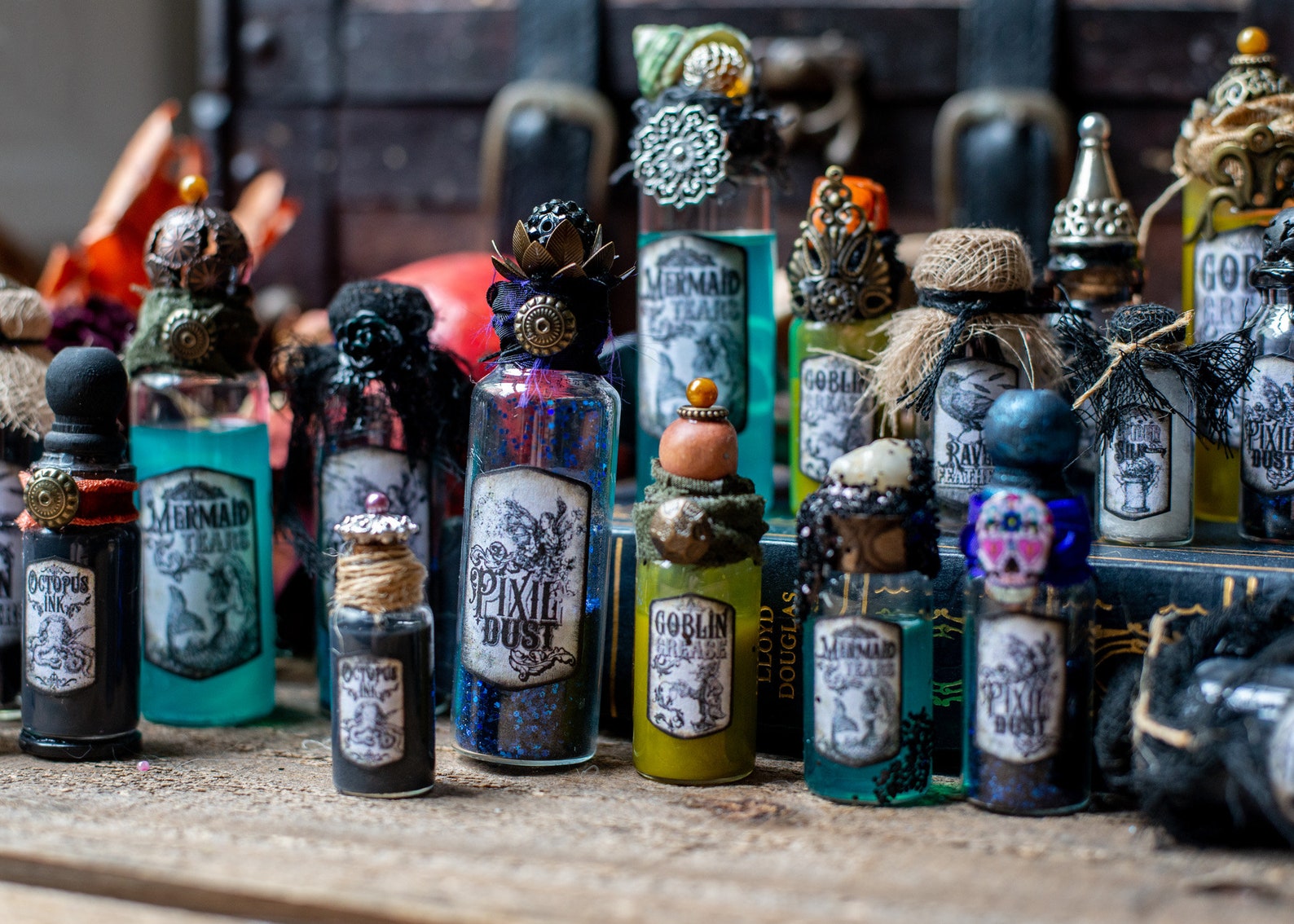Dark Fairy Potion Bottles Halloween Decor Halloween Potion | Etsy