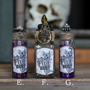 Dark Fairy Potion Bottles, Pixie Dust Potion Bottle, Halloween Decor ...