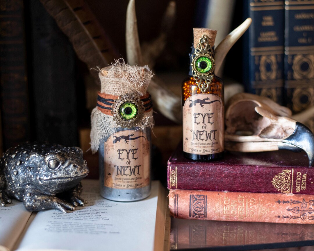 Eye of Newt Potion, Witch Potion Bottle, Halloween Decor, Bookcase ...