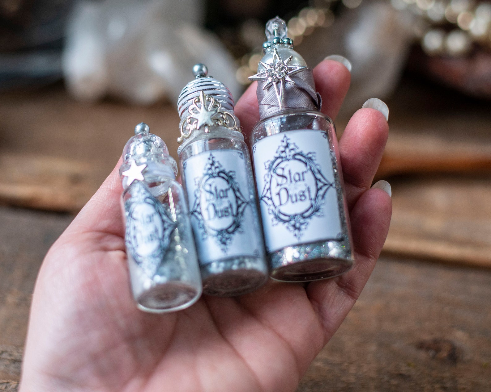 Silver Star Dust Magic Potion Bottles Magic Potions Fairy - Etsy