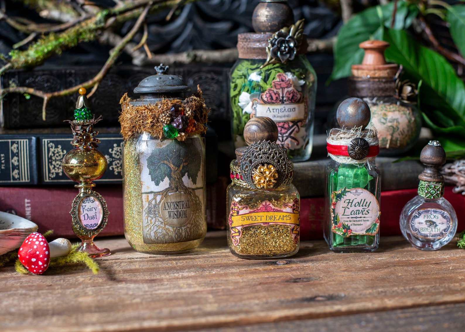 Earth Fairy Magic Potion Bottles Good Magic White Magic | Etsy