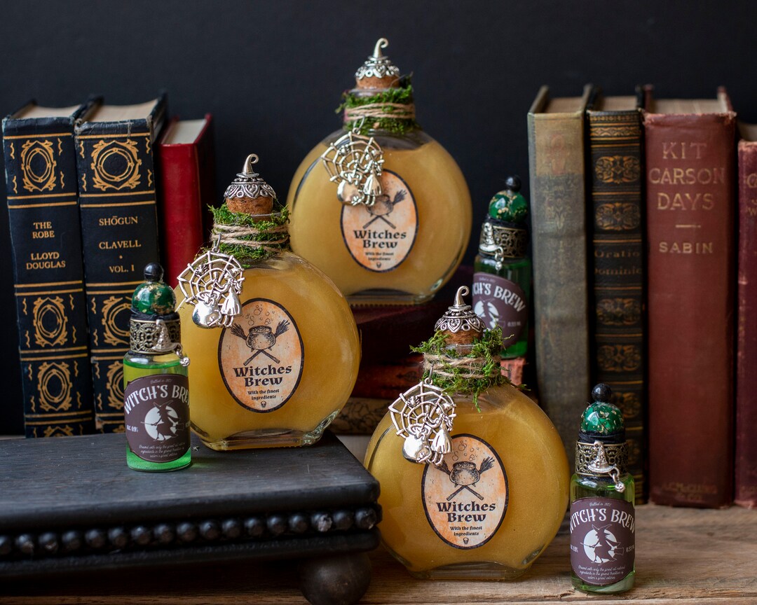 Witchs Brew Potion Bottle for Halloween Display, Halloween Decor ...