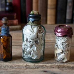 Broken Promises Potion Bottle: Gothic Book Page Art for a Curiosity ...
