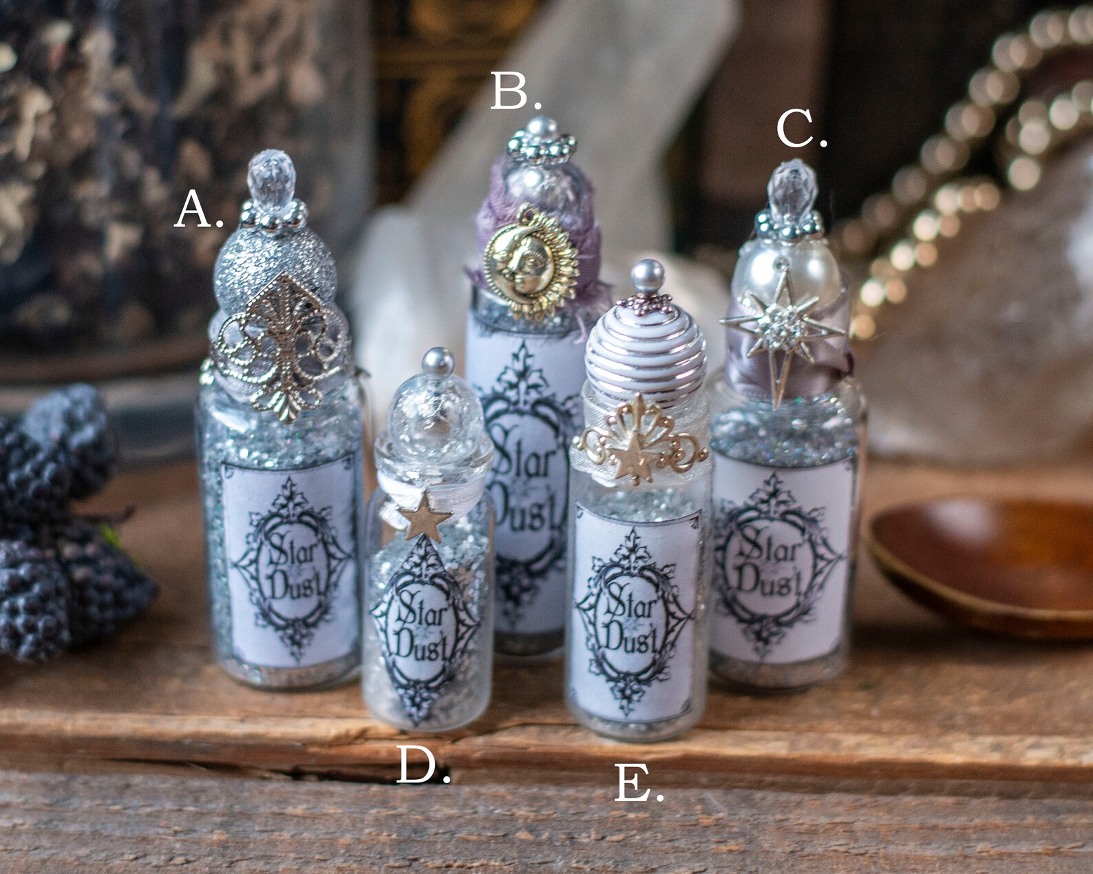 Silver Star Dust Magic Potion Bottles Magic Potions Fairy - Etsy
