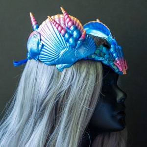 Rainbow Seashell Mermaid Crown, Mermaid Costume, Sea Witch Headpiece ...