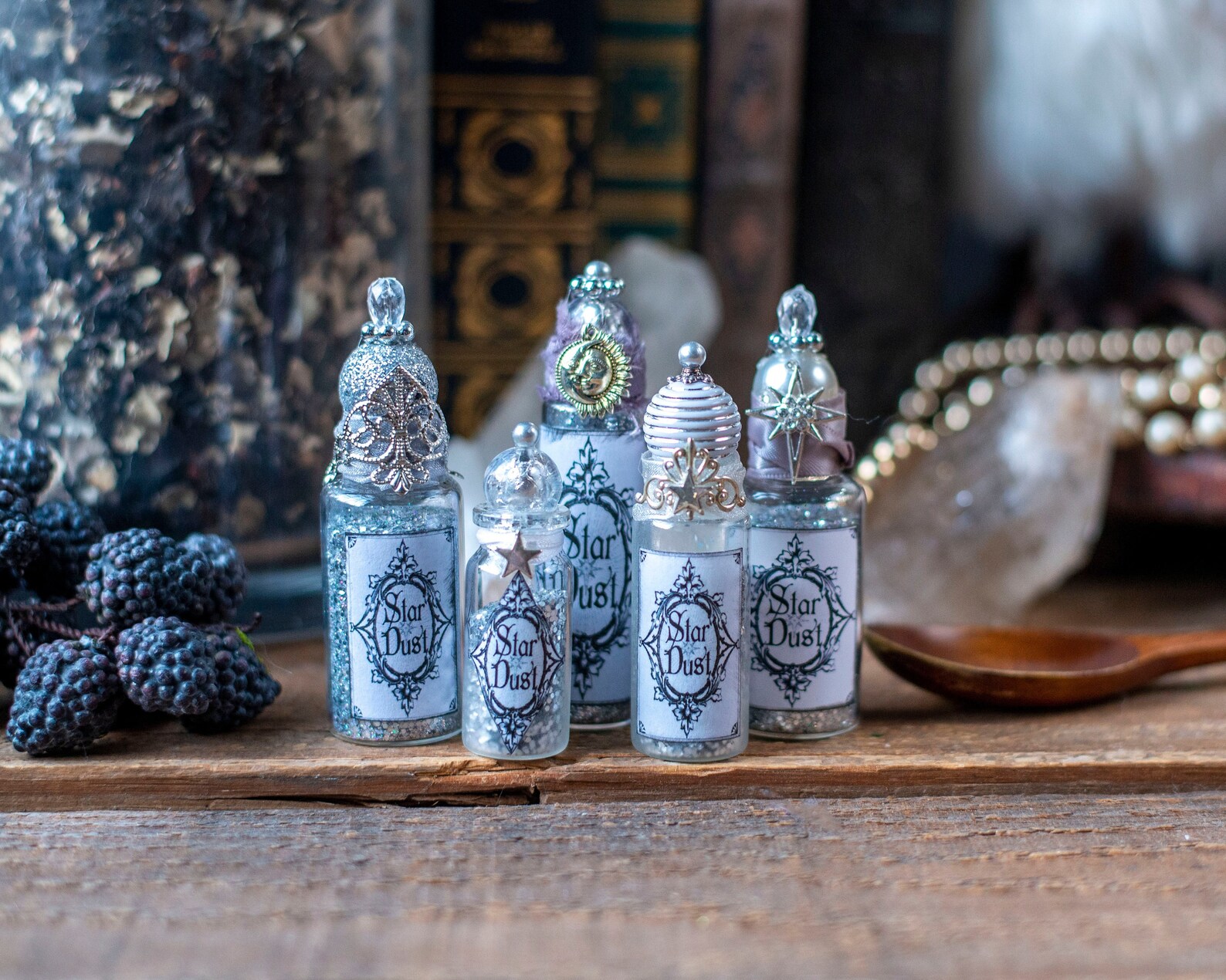 Silver Star Dust Magic Potion Bottles Magic Potions Fairy - Etsy