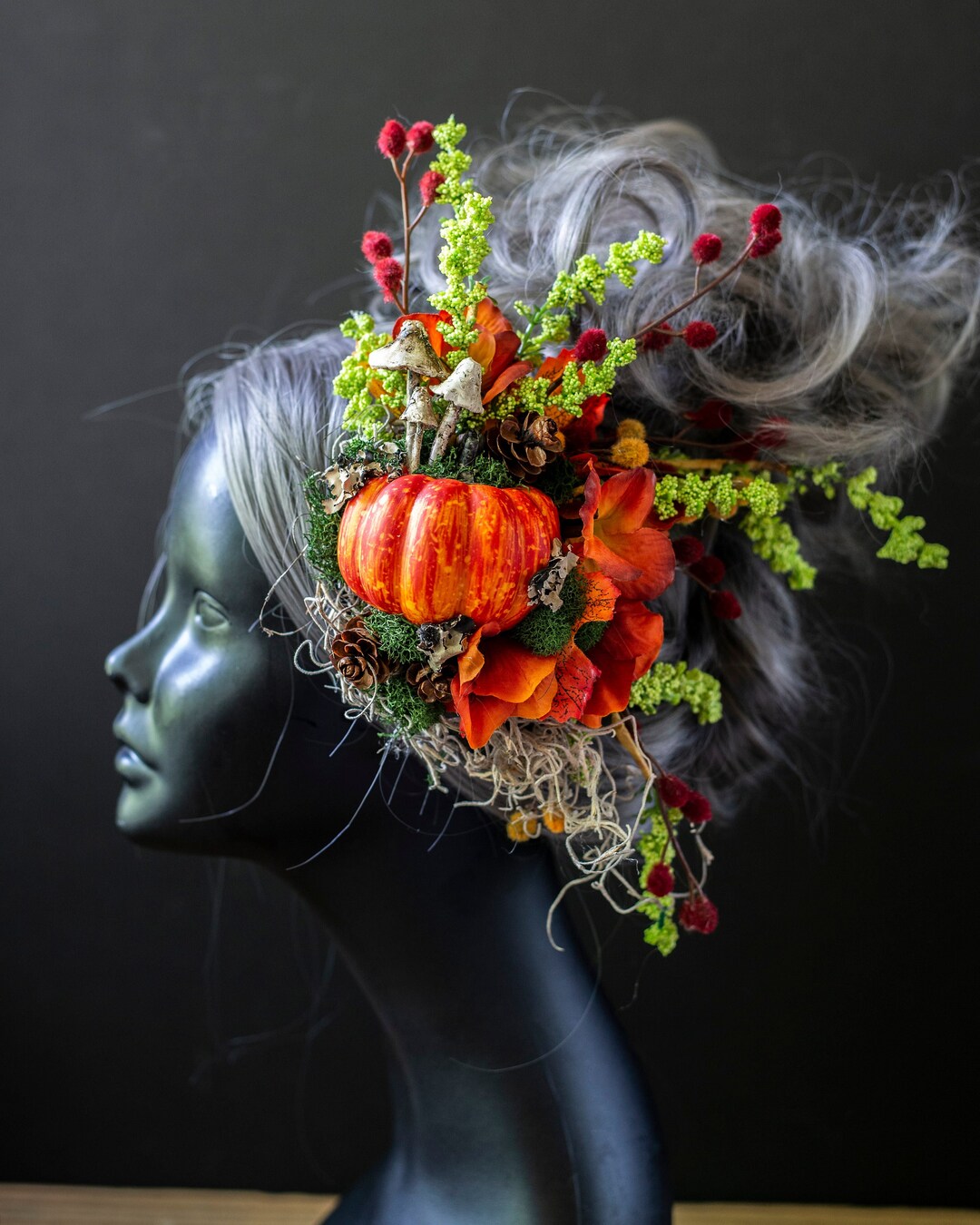 Pumpkin Queen Headpiece, Fall Fairy, Autumn Headdress, Fairy Costume ...