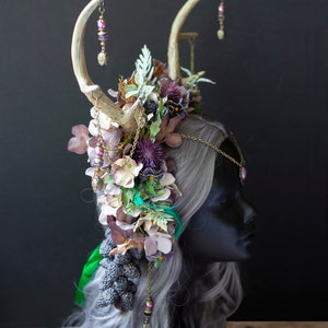 Purple Faun Antler Headdress, Purple Horned Headdress Faun Costume ...