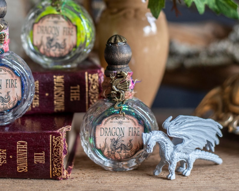 Mini Rainbow Dragon Fire Potion Bottle Dragon Potions Dragon - Etsy