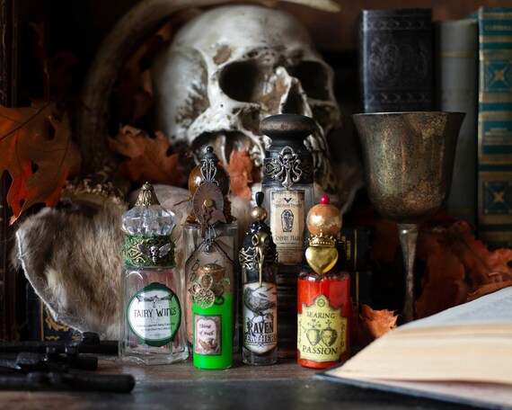 Halloween Potion Bottle Decorations Witch Decor Altered - Etsy