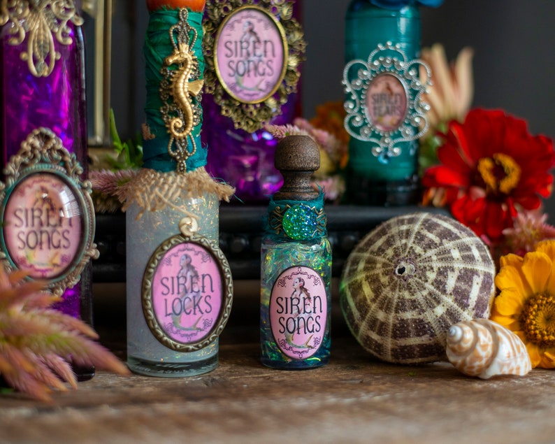 Mermaid Potion Bottles Sea Witch Potions Halloween Potion - Etsy