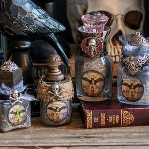 Vampire Bat Wing Potion Bottle, Halloween Potions, Halloween Decor ...
