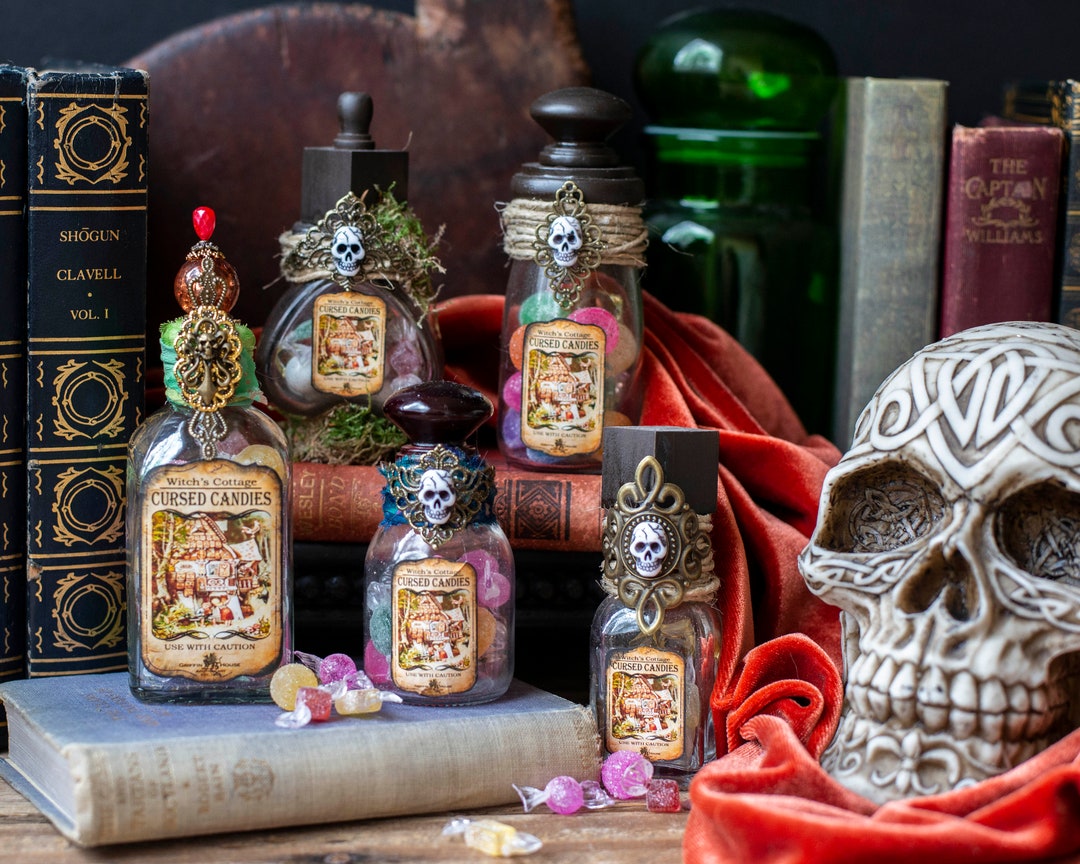 Storybook Potion Bottle, Cursed Candies Potion, Halloween Potion Bottle ...