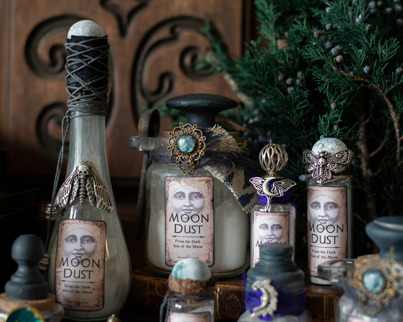 Moon Dust Potion Bottles Halloween Potion Bottles Moon Magic - Etsy