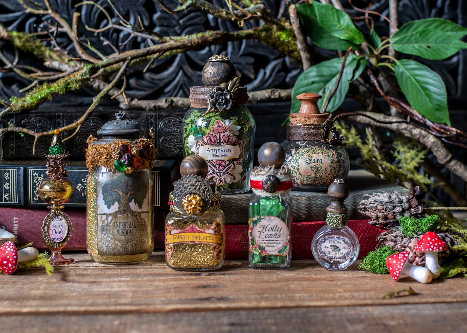 Earth Fairy Magic Potion Bottles Good Magic White Magic | Etsy