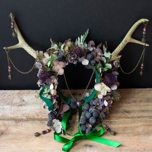 Purple Faun Antler Headdress, Purple Horned Headdress Faun Costume ...