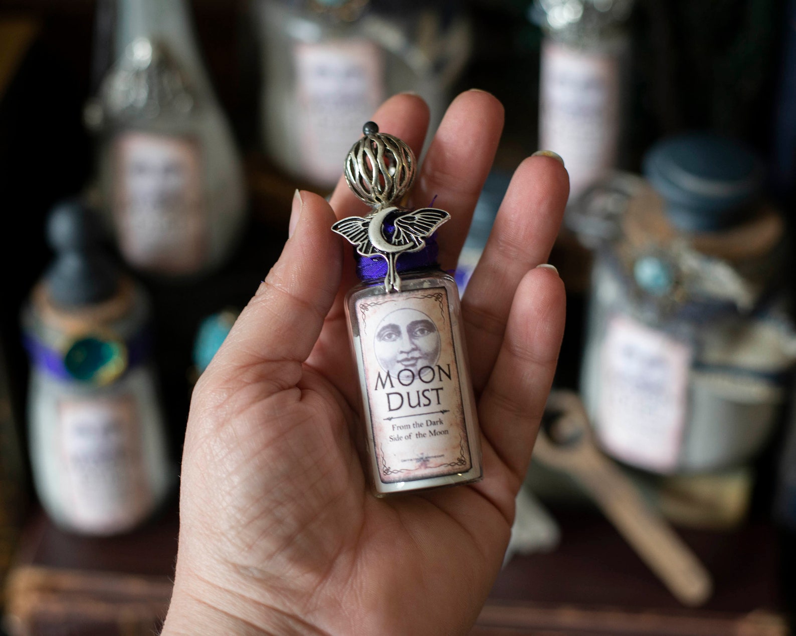 Moon Dust Potion Bottles Halloween Potion Bottles Moon Magic - Etsy
