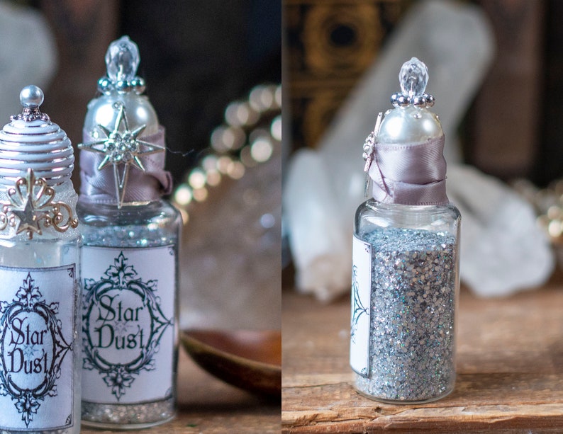 Silver Star Dust Magic Potion Bottles Magic Potions Fairy - Etsy