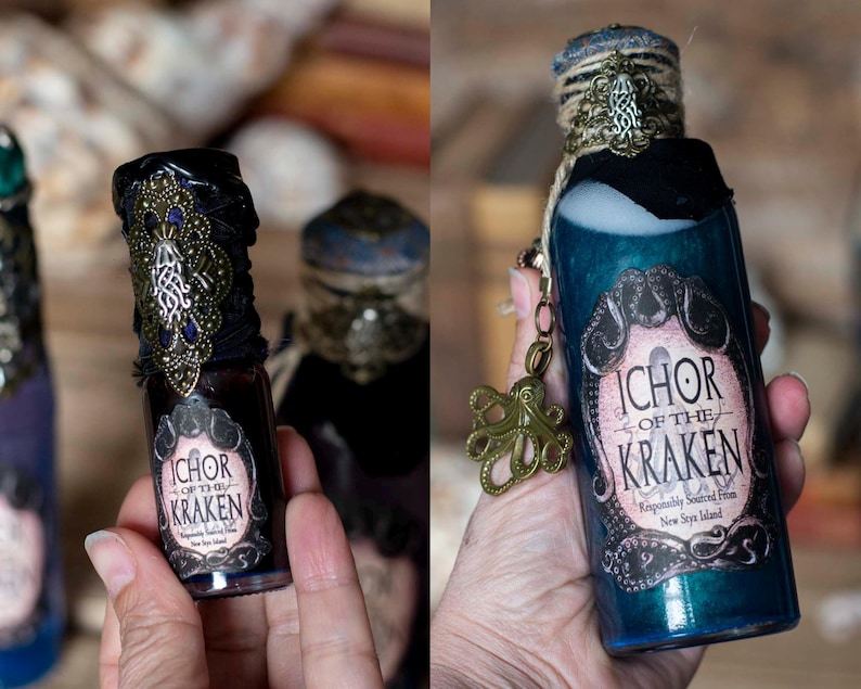 Ichor of the Kraken Potion Bottle: Halloween LARP RPG Prop - Etsy