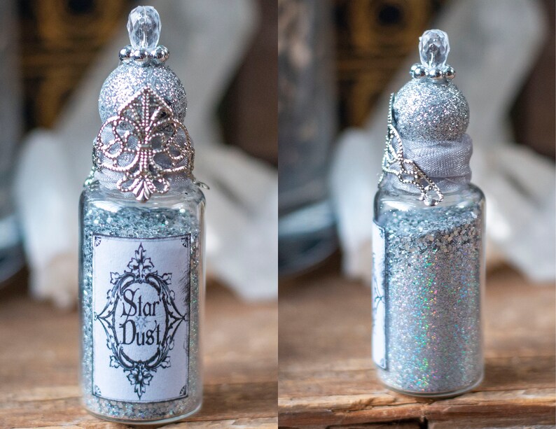 Silver Star Dust Magic Potion Bottles Magic Potions Fairy - Etsy