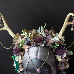 Purple Faun Antler Headdress, Purple Horned Headdress Faun Costume ...