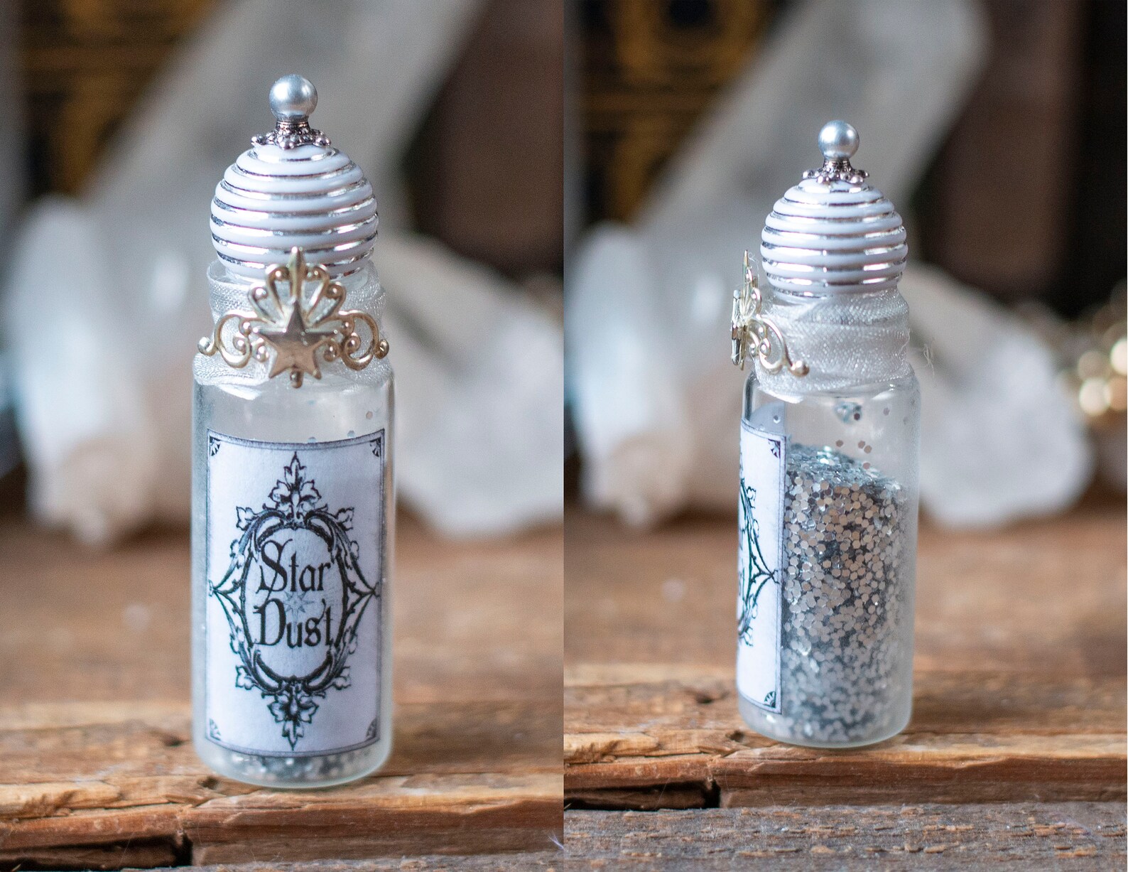 Silver Star Dust Magic Potion Bottles Magic Potions Fairy - Etsy