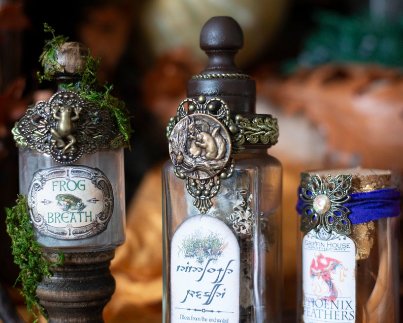 Magic Potion Bottles Magic Potions Altered Bottle Art Fairy - Etsy