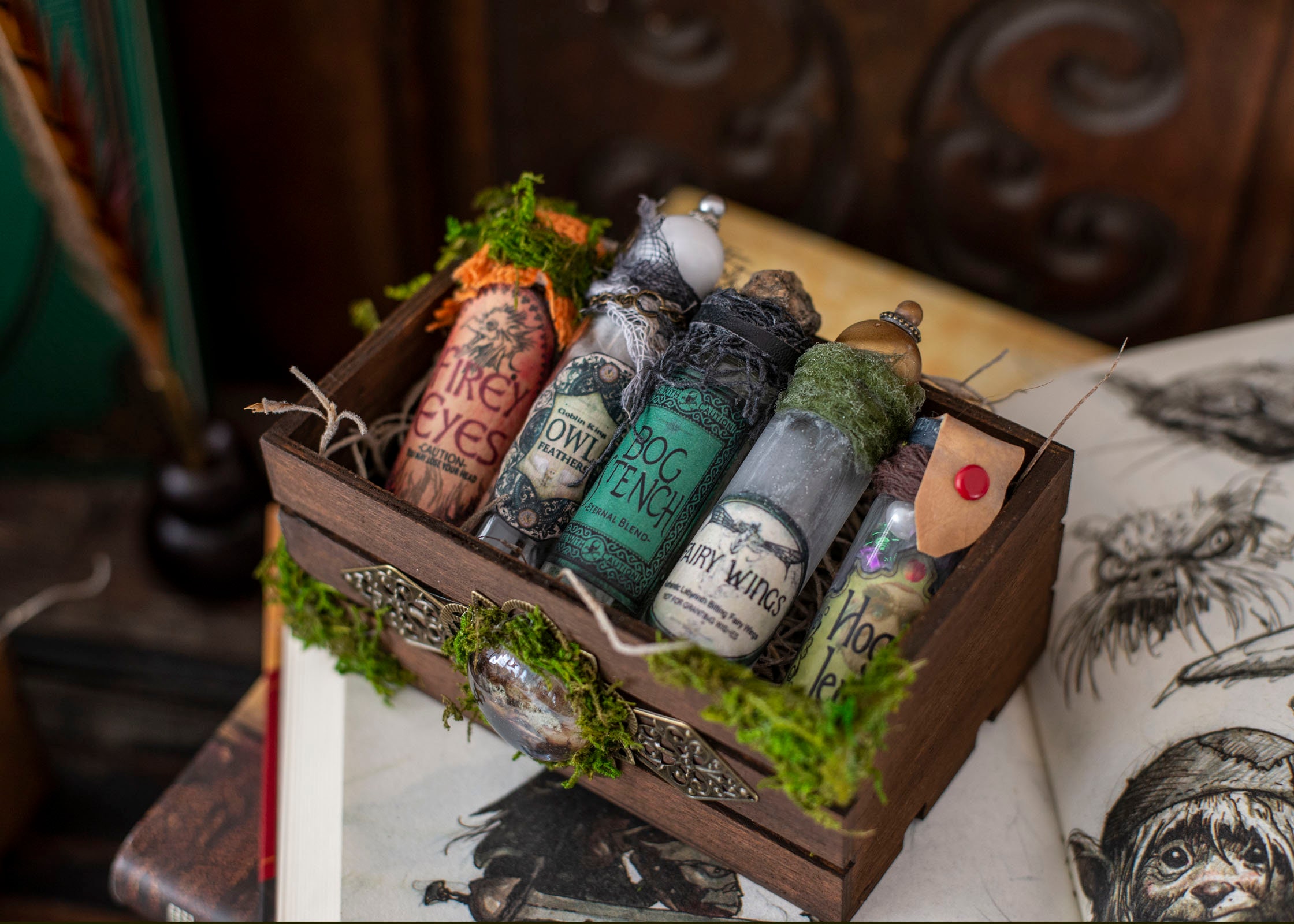 Magic Potion Bottle Set Labyrinth Inspired Potion Bottles | Etsy