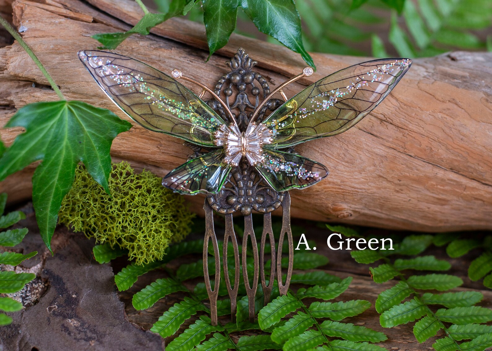Butterfly Fairy Wing Hair Comb Fairy Hair Comb Forest - Etsy