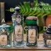 Botanical Specimen Apothecary Jars, Flower Potion Bottles, Botanical ...