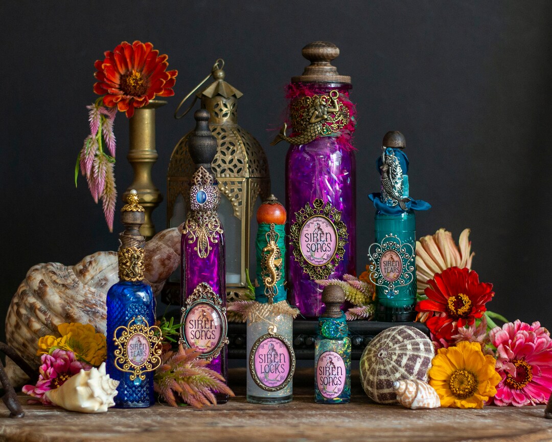 Mermaid Potion Bottles, Sea Witch Potions, Halloween Potion Bottles ...